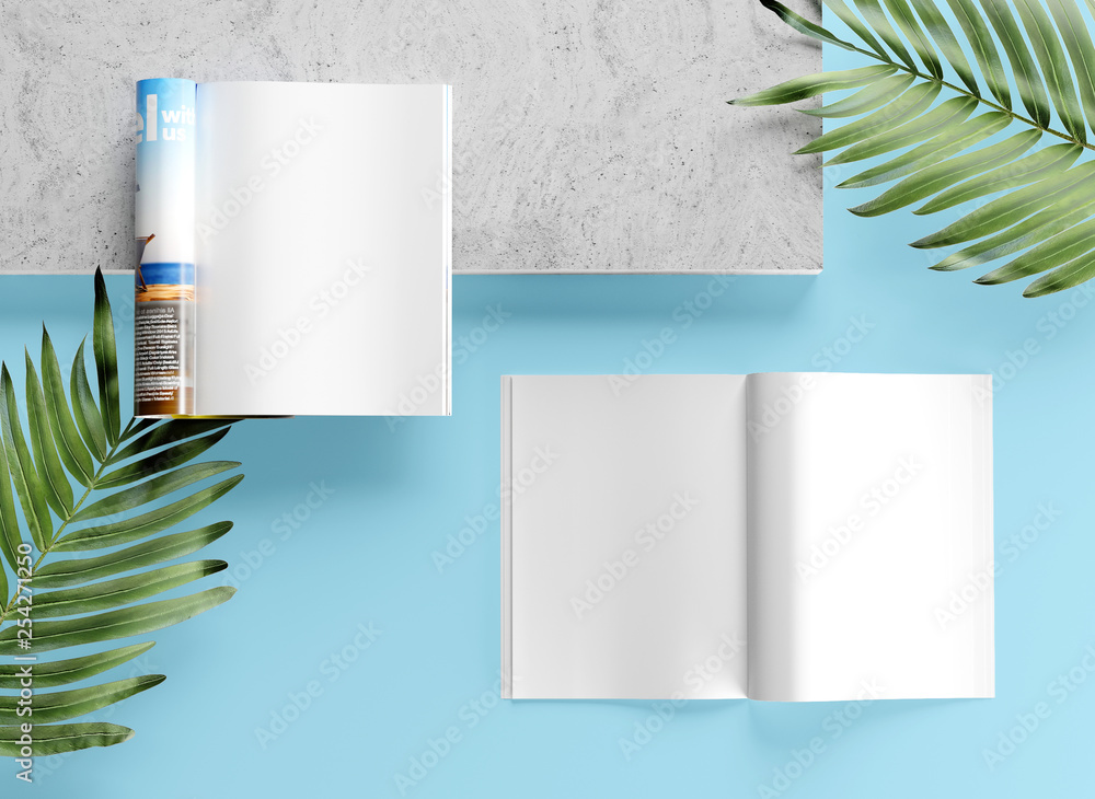 Magazine mockup background. Stock Photo | Adobe Stock
