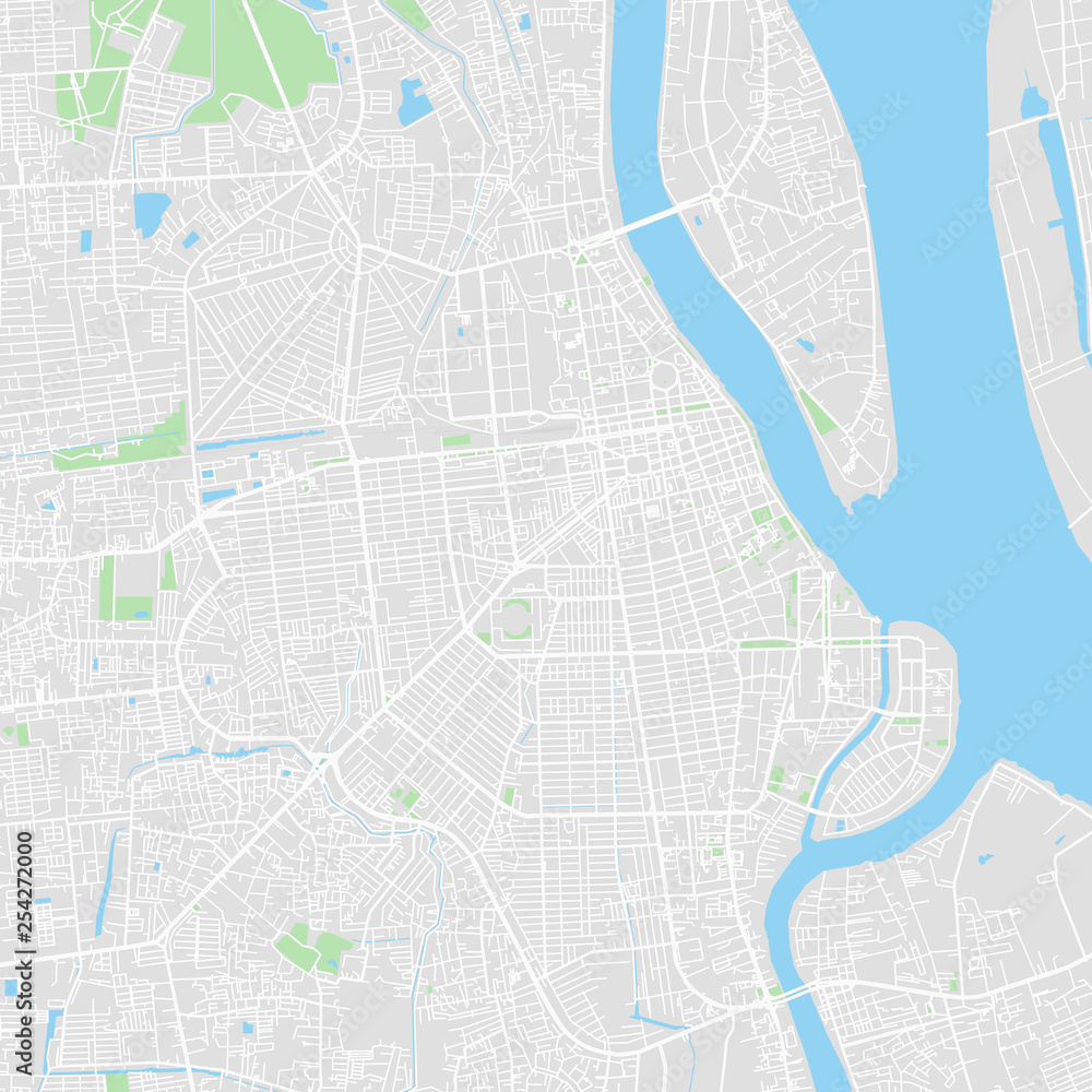 Downtown vector map of Phnom Penh, Cambodia Stock Vector | Adobe Stock