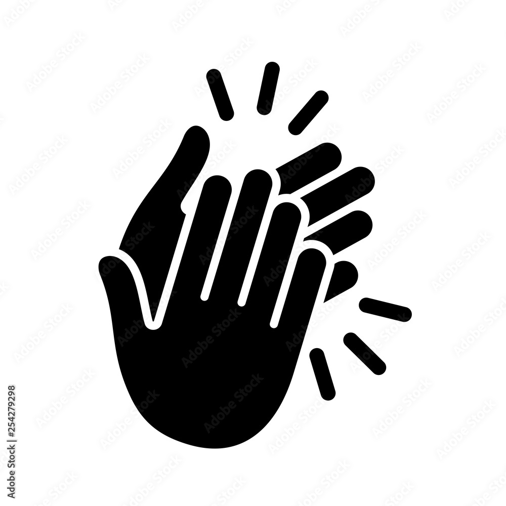 Hands clapping icon. Vector Stock Vector | Adobe Stock