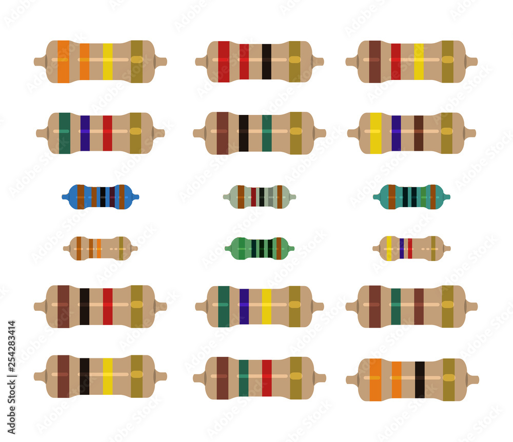 resistor Stock Vector | Adobe Stock
