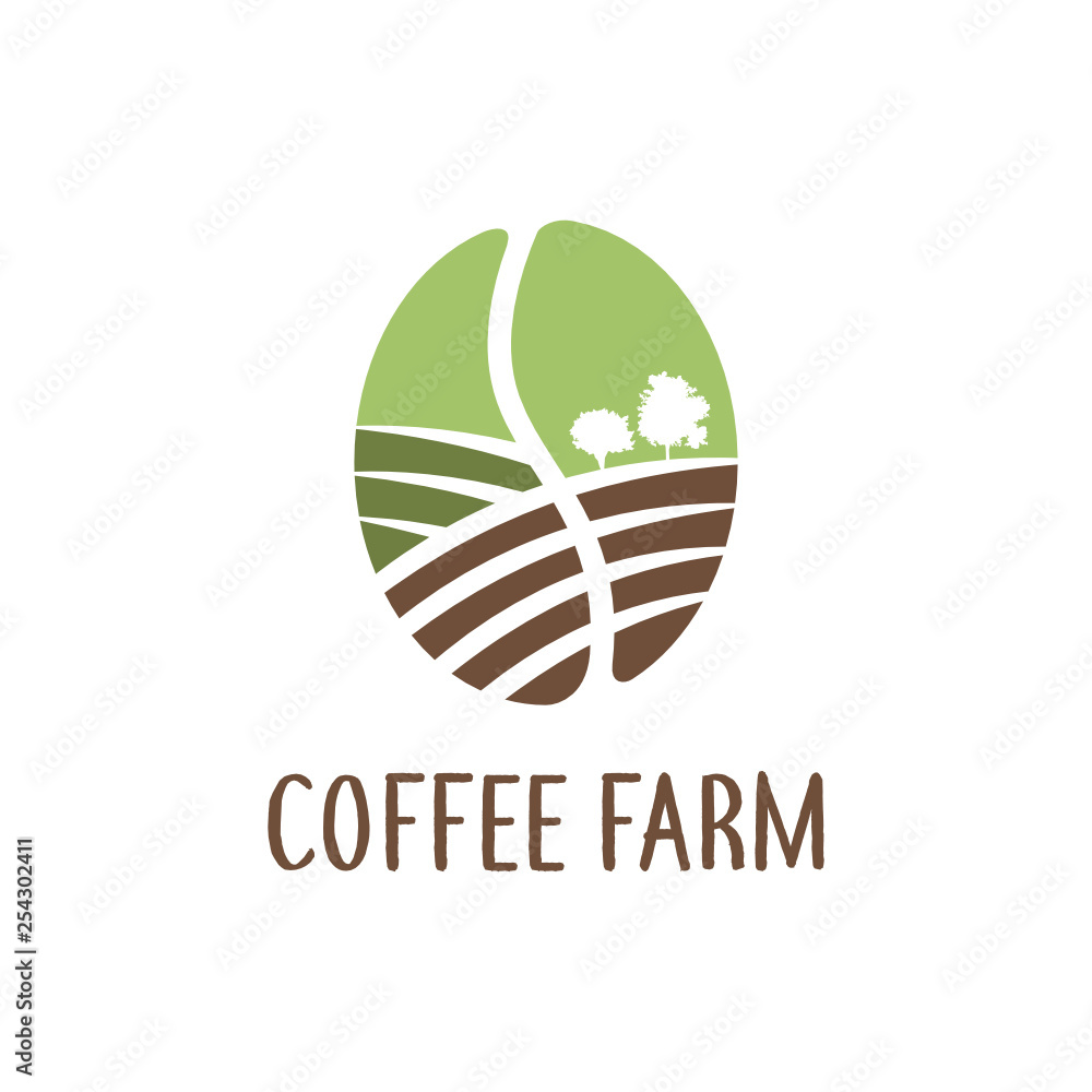 Coffee Farm logo vector Stock Vector | Adobe Stock