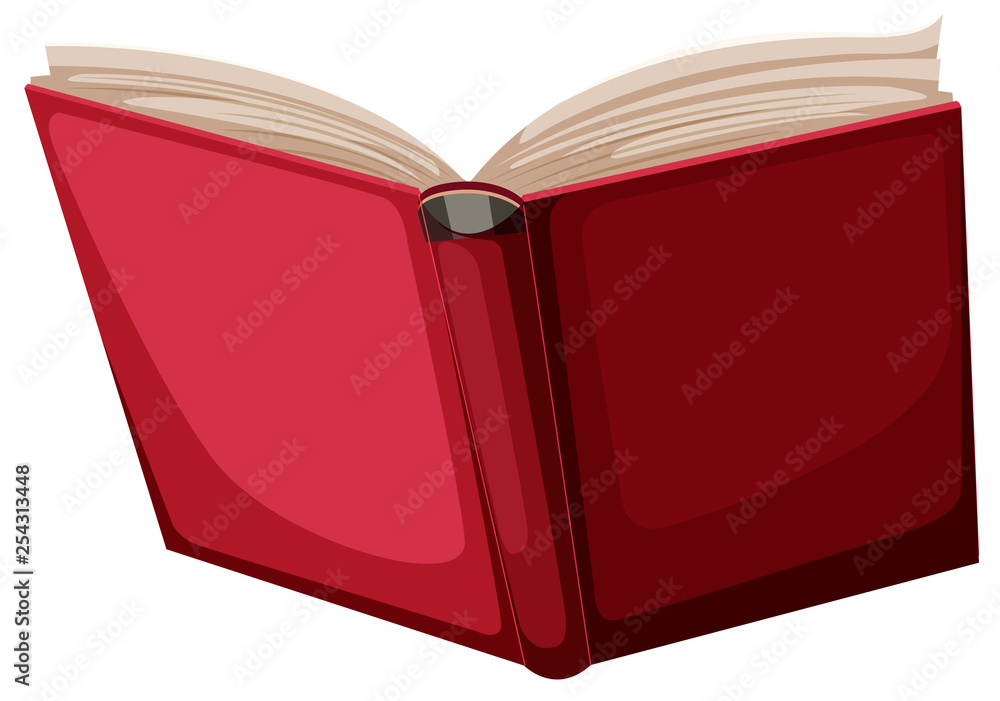 A red book on white background Stock Vector | Adobe Stock