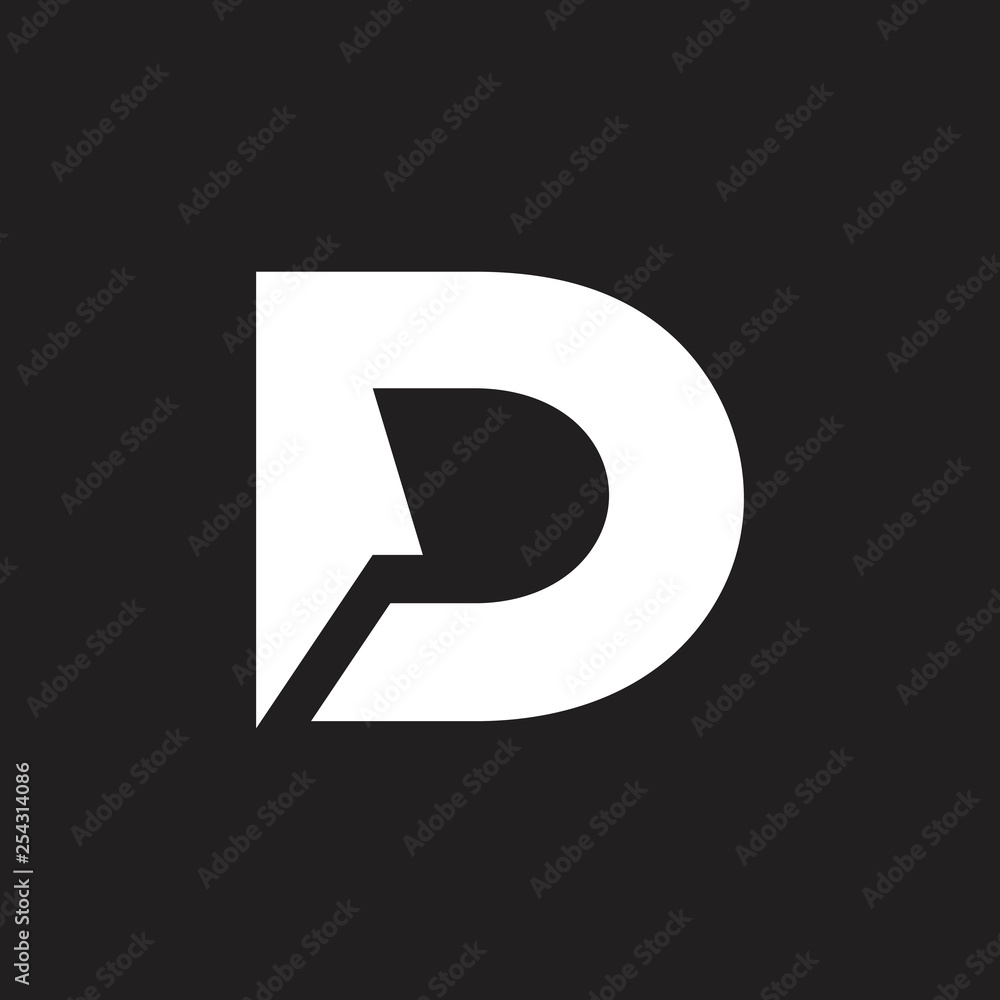 abstract simple letter d simple geometric logo vector Stock Vector ...