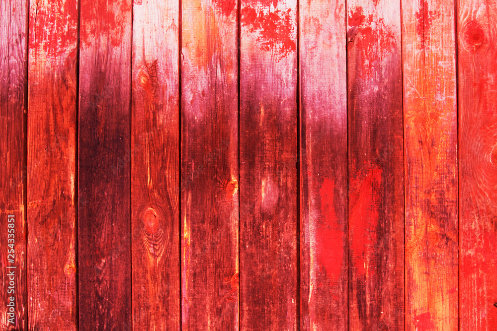 Bright red wood wall plank texture. Wood texture with natural wood ...