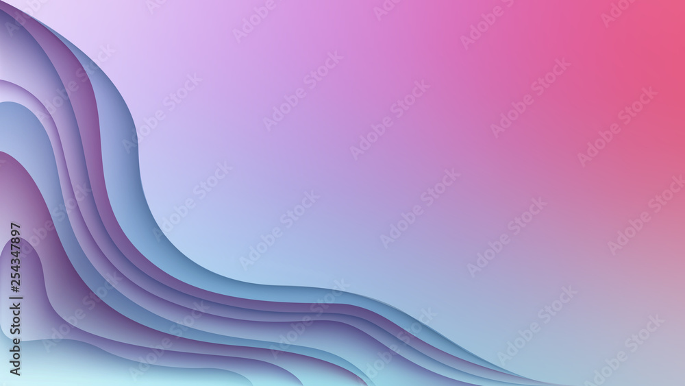 Horizontal abstract background with 3D paper layers effect. Wallpaper ...