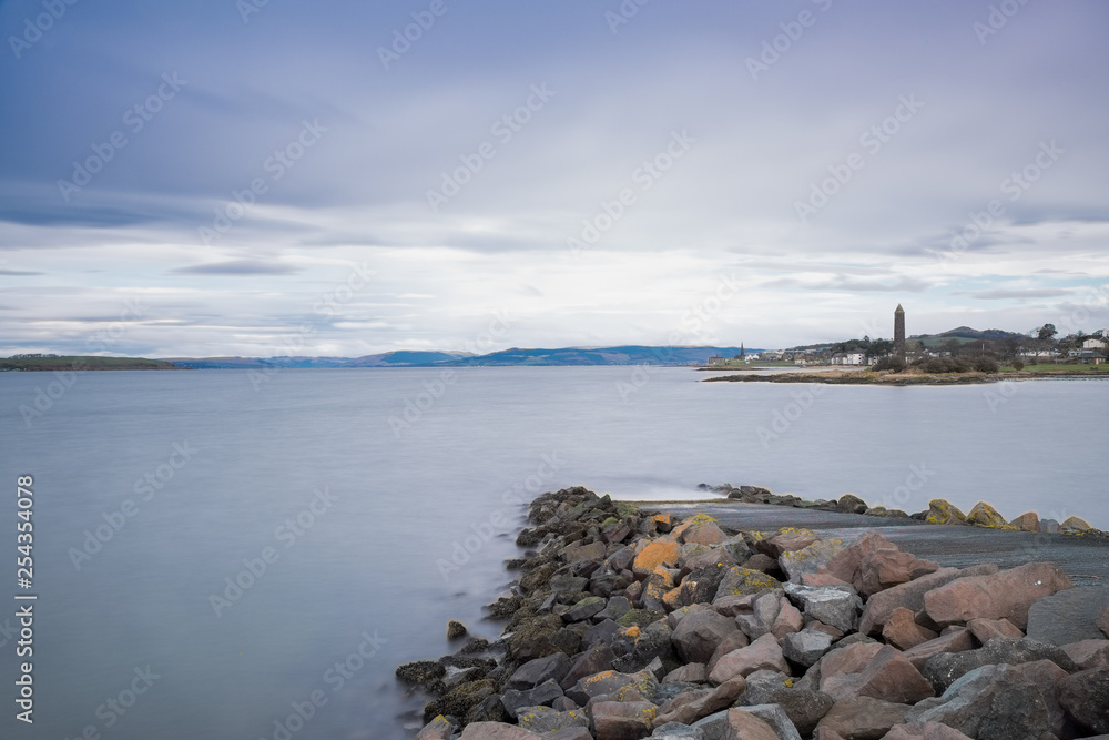 Scottish Town of largs Looking North Past the Pencil Monument Stock ...