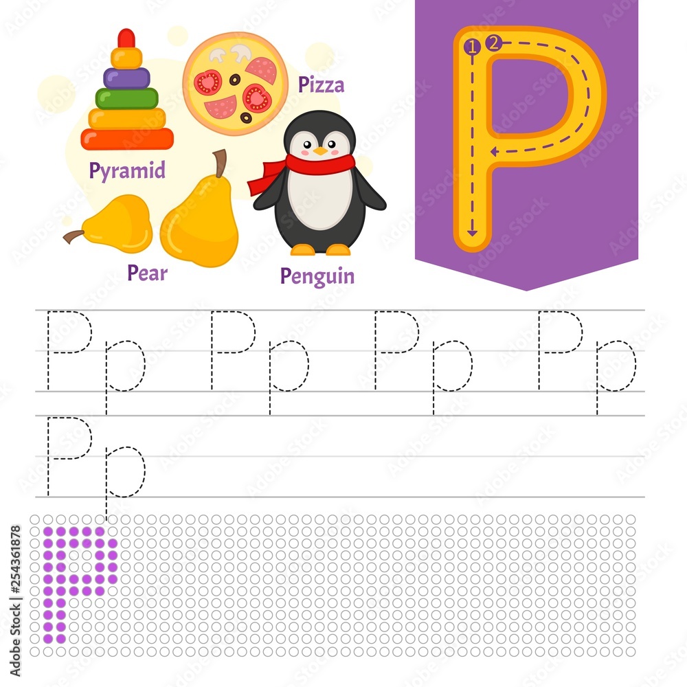 Handwriting practice sheet. Basic writing. Educational game for ...