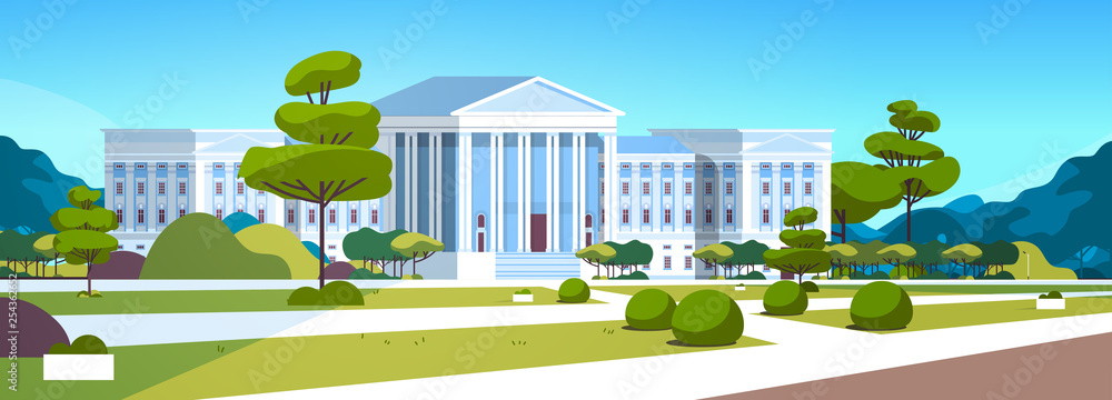 supreme court building with columns government house of justice ...