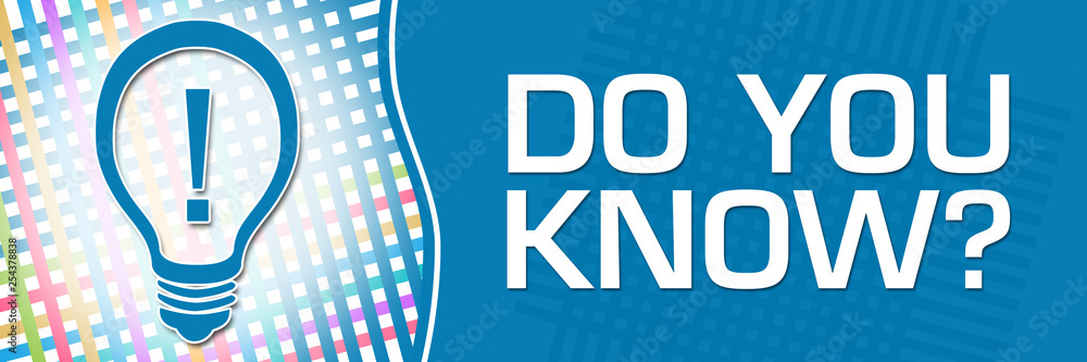 Do You Know Blue Left Grid Horizontal Stock Illustration | Adobe Stock