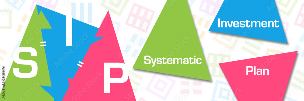 SIP - Systematic Investment Plan Colorful Triangle Horizontal Stock ...
