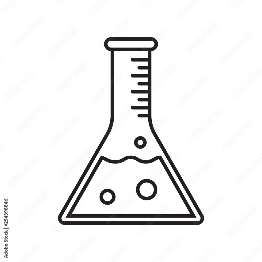 Test tube vector icon. Vector clinically tested product, laboratory ...