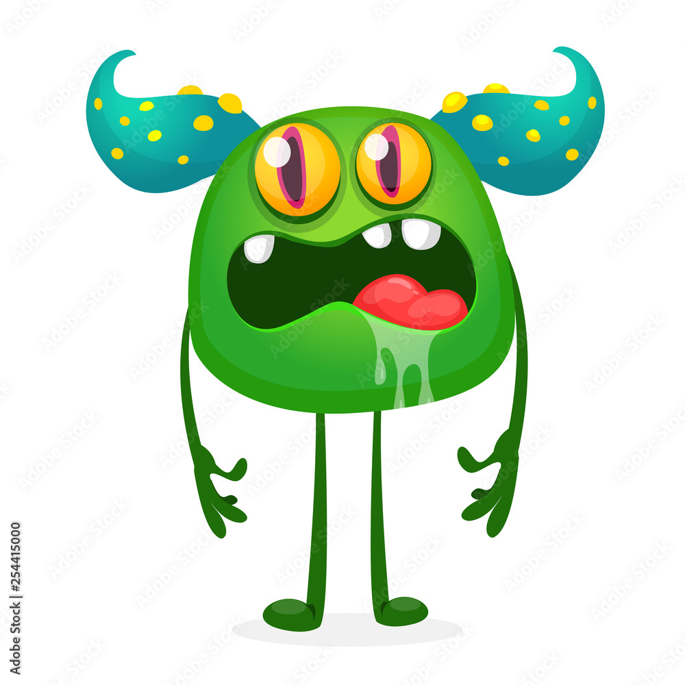 Angry cartoon troll character. Vector illustration isolated Stock ...