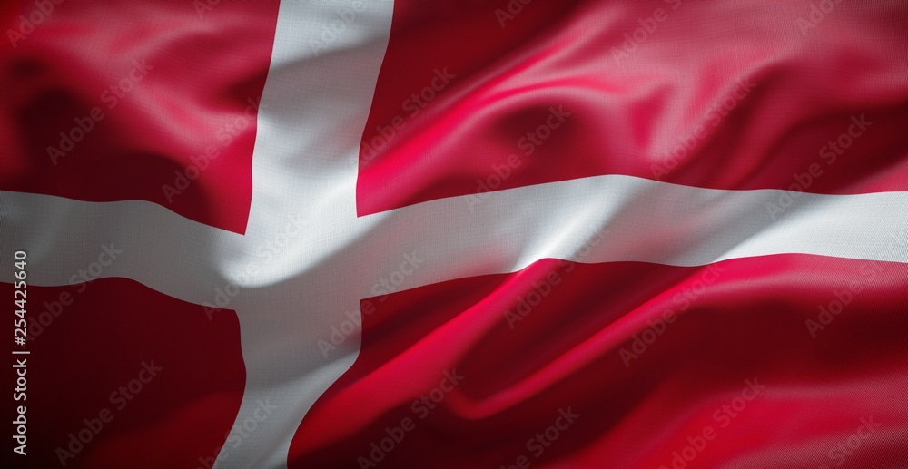 Danish flag. (Denmark) Stock Photo | Adobe Stock