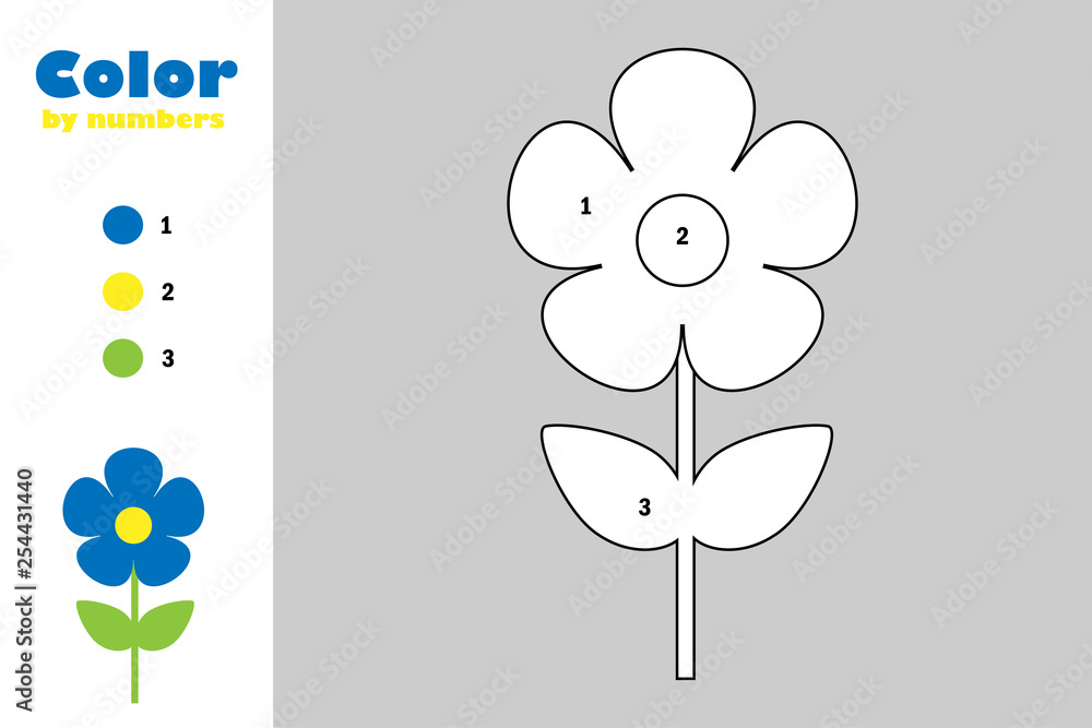 Educational Flower To Color