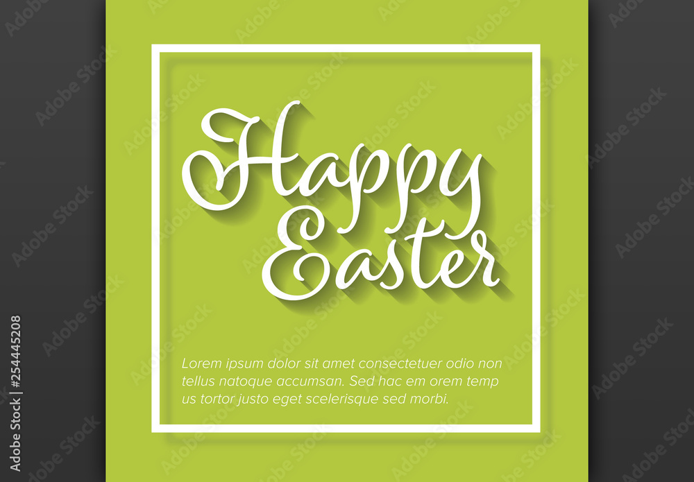 Square Easter Card Layout Stock Template | Adobe Stock