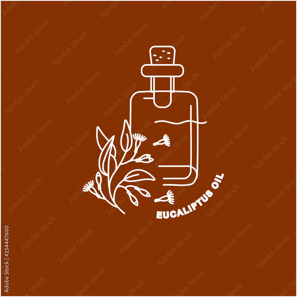 Vector icon and logo for natural cosmetics oil care dry skin. Editable ...