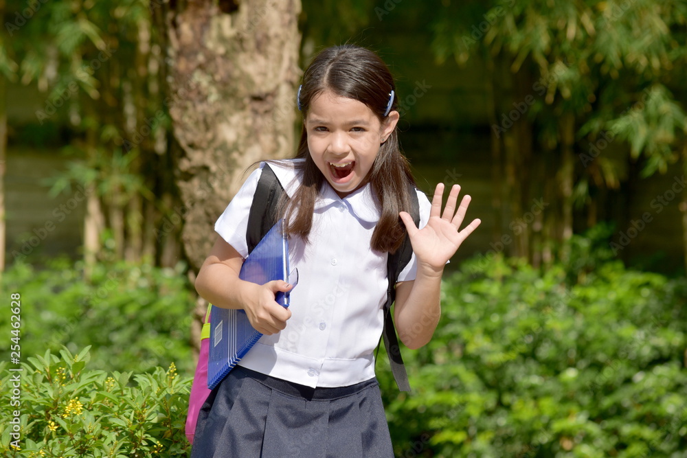 Surprised Prep Filipina Child Girl Student Wearing Uniform Stock Photo ...