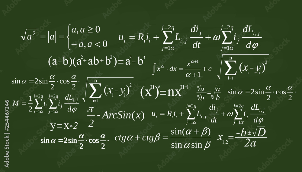Creative vector illustration of math equation, mathematical, arithmetic ...