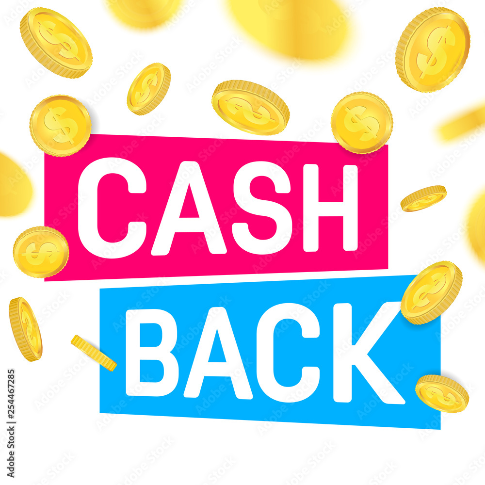 Creative vector illustration of cash back, cashback return, money ...