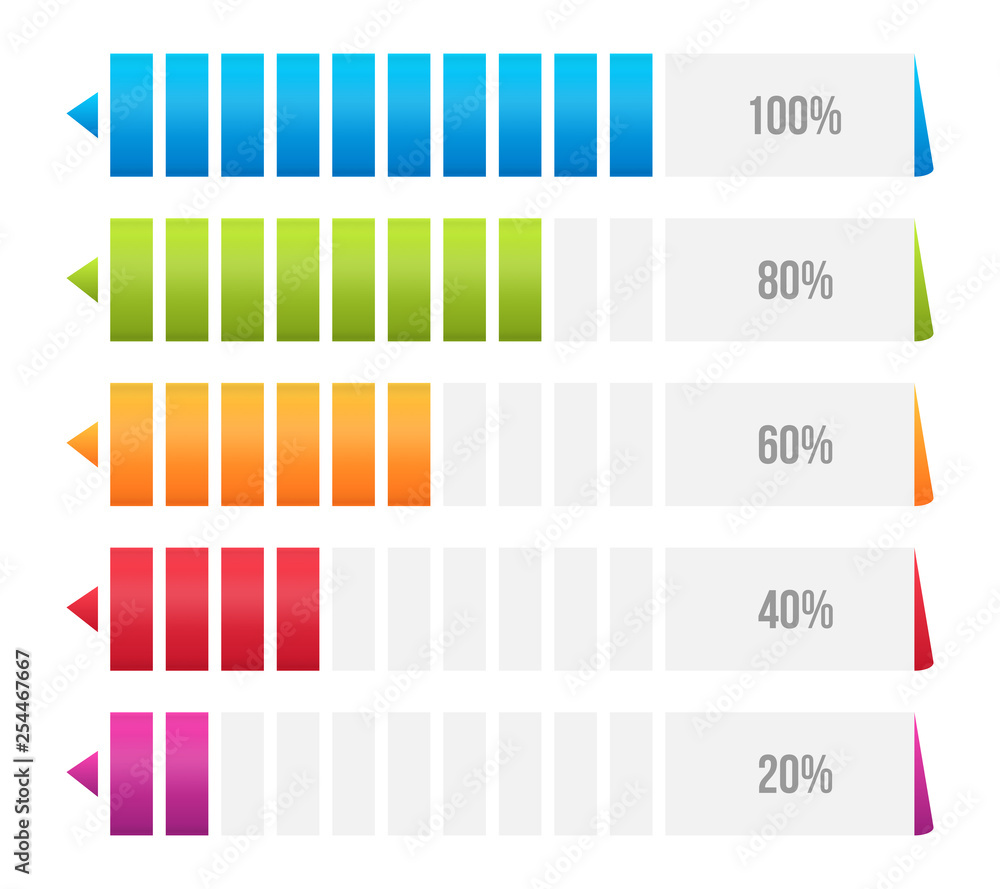 Creative vector illustration of columns bar chart, comparison table ...