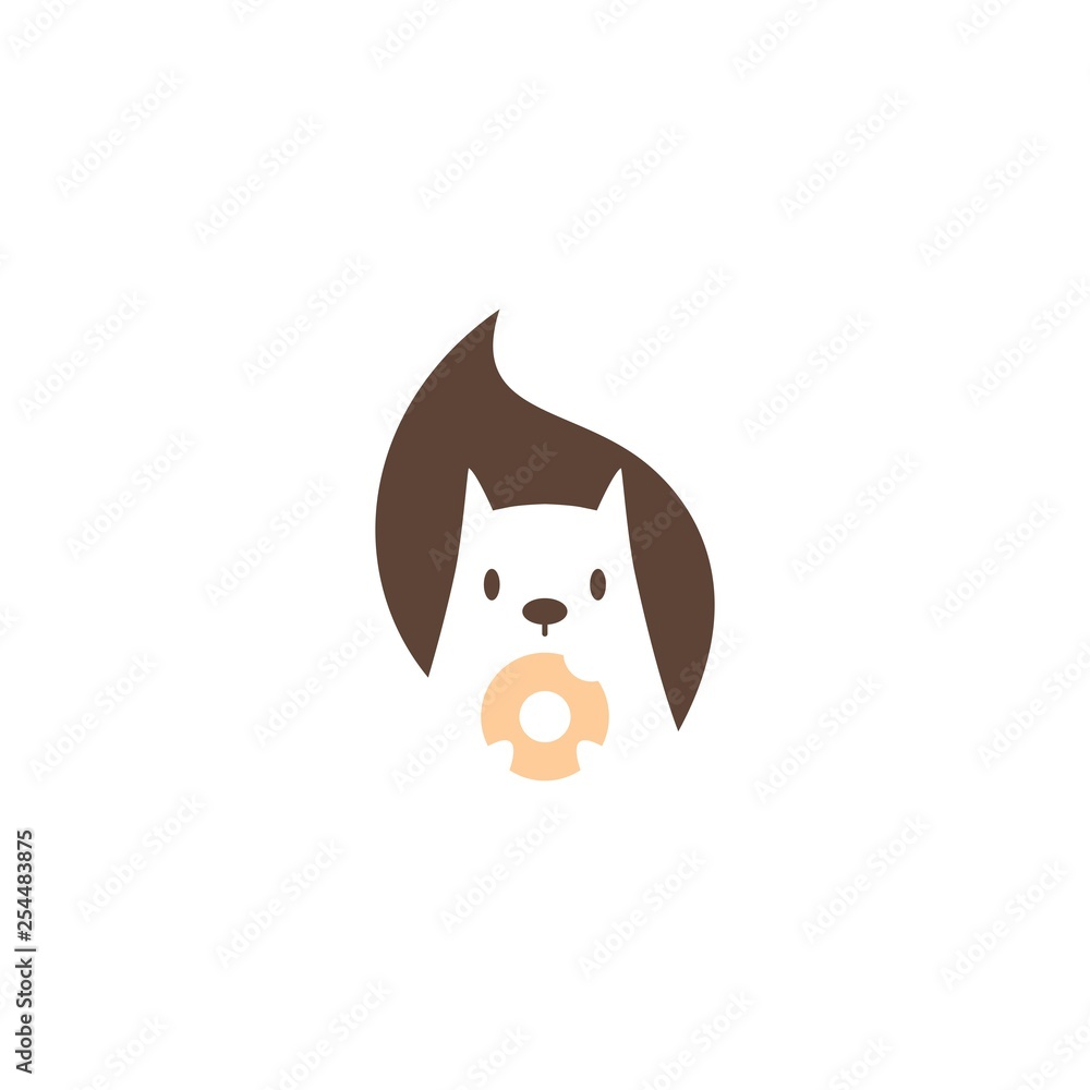 squirrel donuts logo vector icon mascot character illustration Stock ...