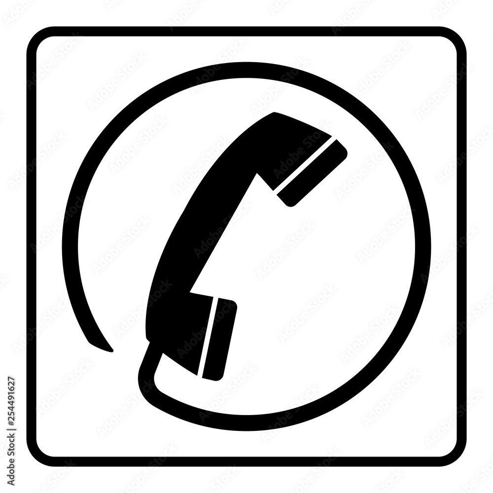 gz376 GrafikZeichnung: Symbol Telefonhörer Anruf (german) - phone call ...