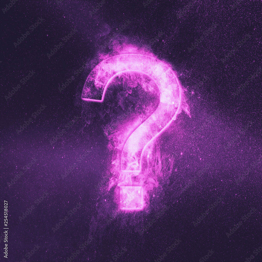 Question mark sign. Abstract night sky background. Stock Illustration ...