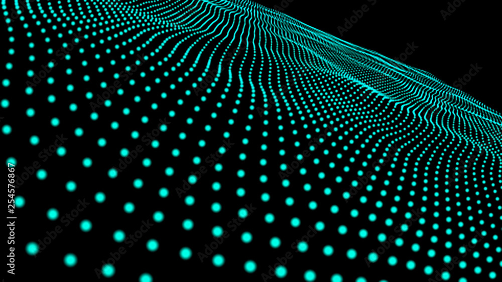 Blurred of science 3D microcosm or space background. .Rendering of ...