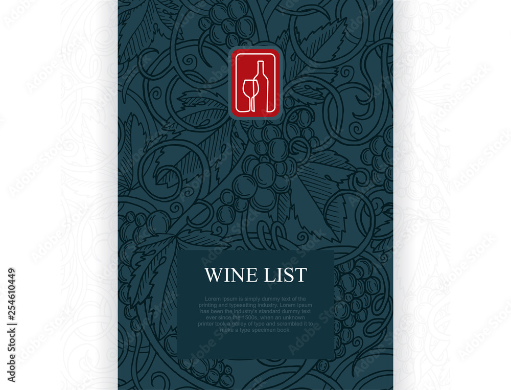 wine design. Wine design vector illustration. Wine theme cover design ...