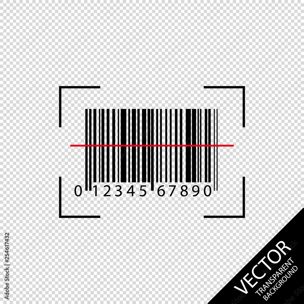 Barcode Scanning Icon - Vector Illustration - Isolated On Transparent ...