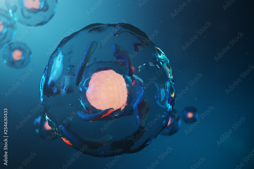 Human cells or animal. Cell colony. Concept of science and medicine ...