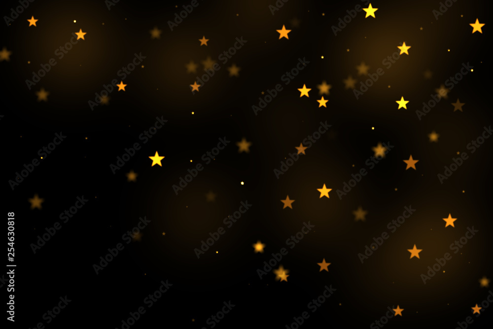 Gold stars bokeh overlay, stars photo overlay, abstract background ...