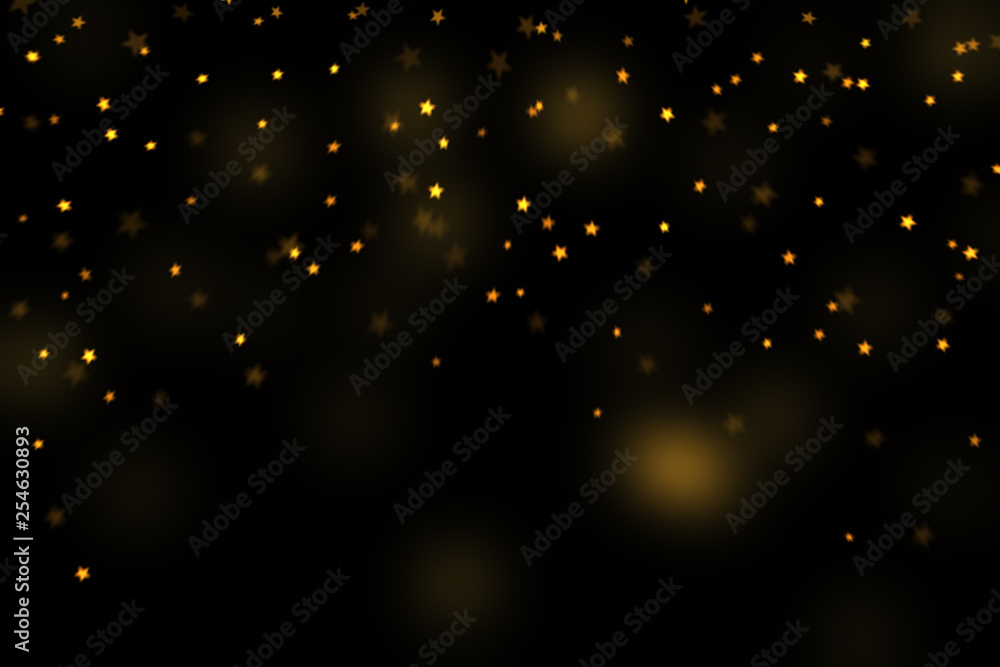 Gold stars bokeh overlay, stars photo overlay, abstract background ...