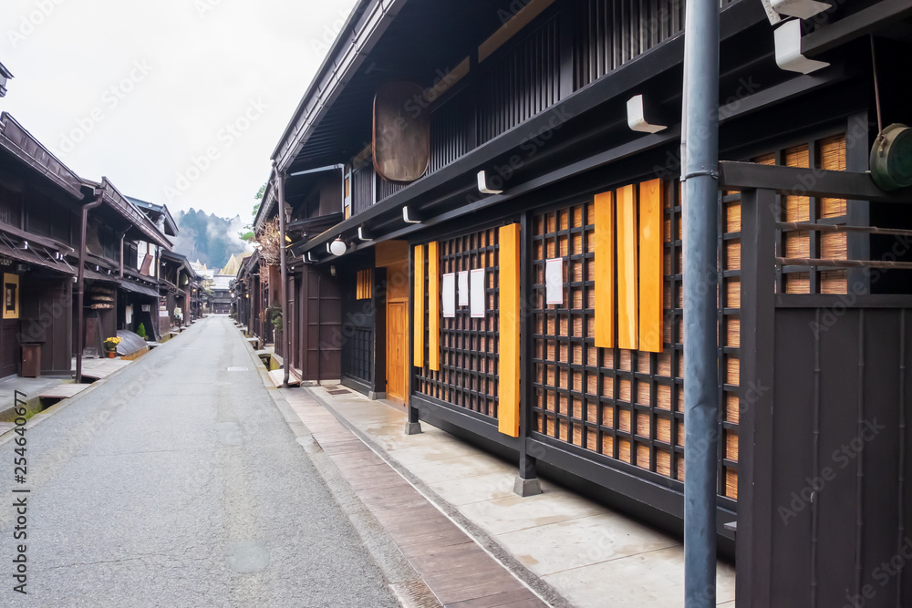 the old and authentic traditional Japanese village at Takayama's old ...