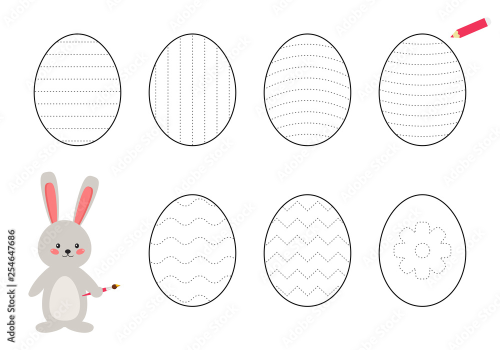 Trace line worksheet for kids, practicing fine motor skills. Help the ...