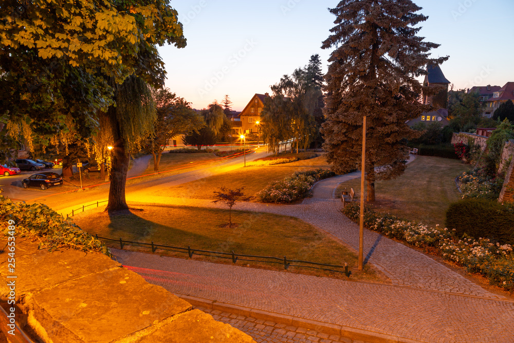 Beleuchtete Parkanlage in Wernigerode Stock Photo | Adobe Stock
