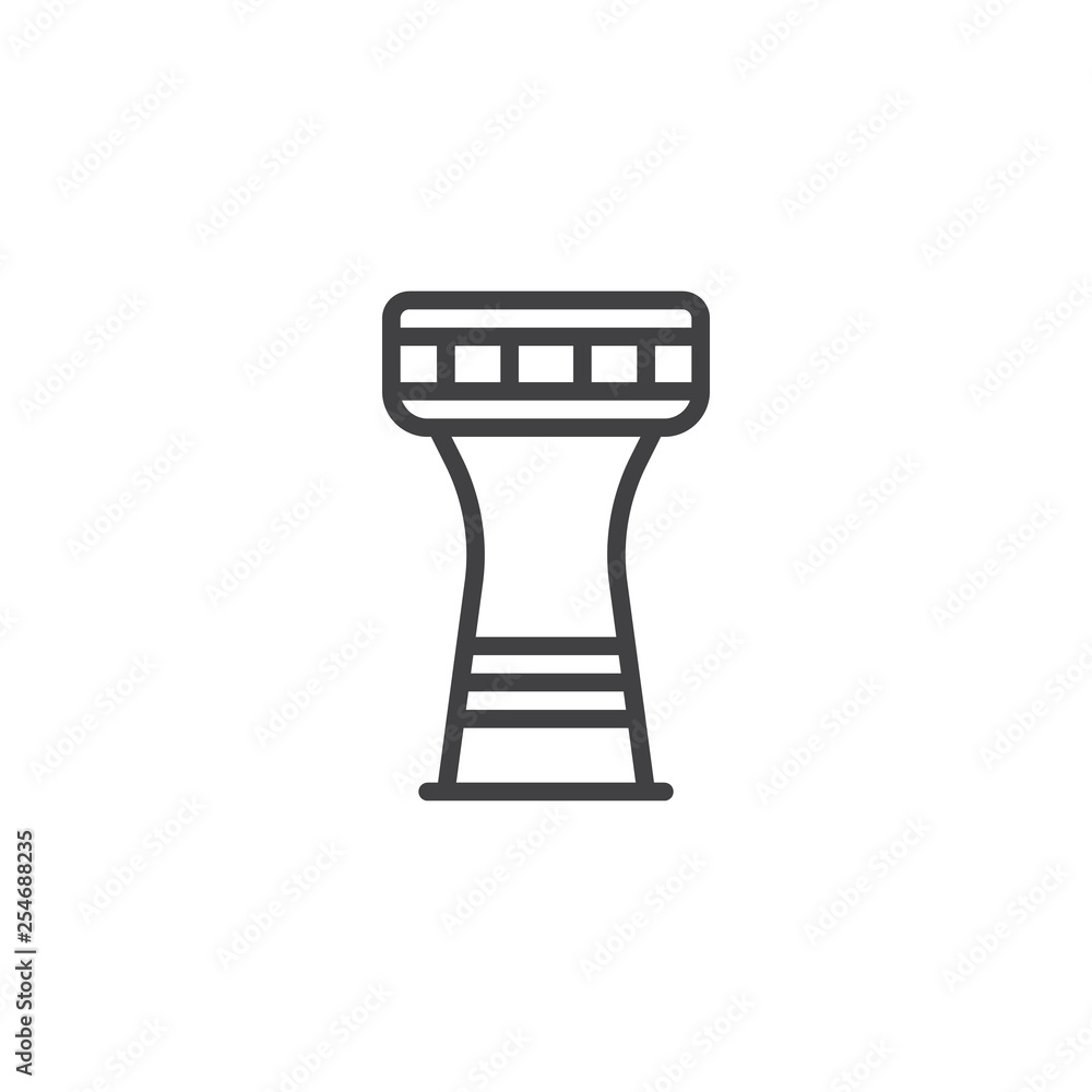 Drum tam tam line icon. linear style sign for mobile concept and web ...