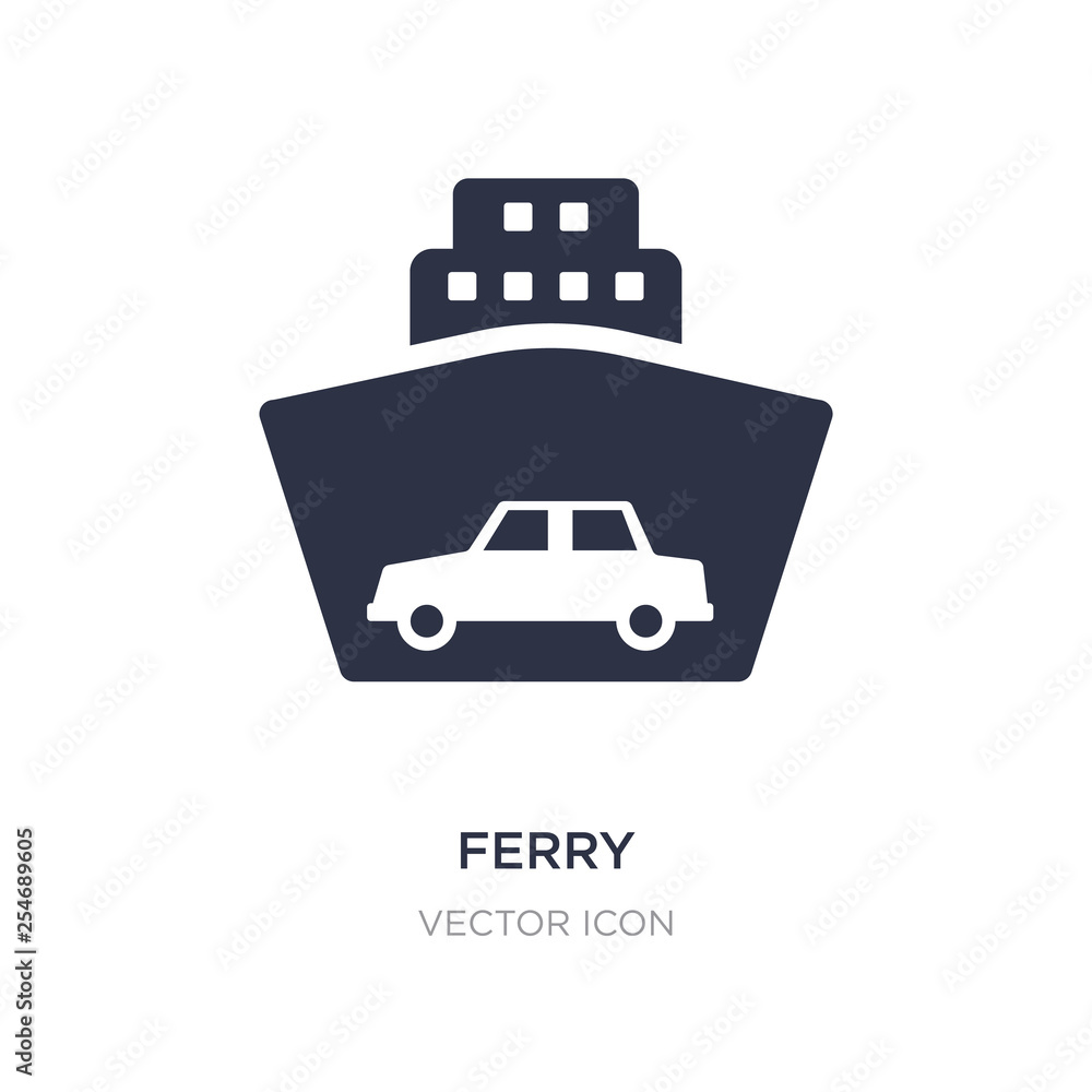 ferry icon on white background. Simple element illustration from ...
