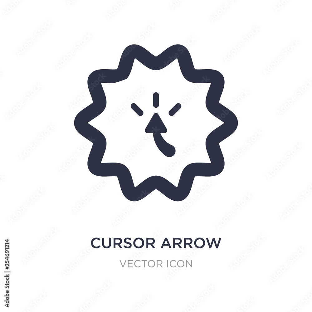 cursor arrow icon on white background. Simple element illustration from UI concept. Stock Vector ...