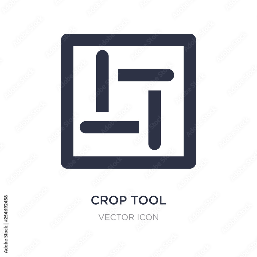 crop tool icon on white background. Simple element illustration from UI ...