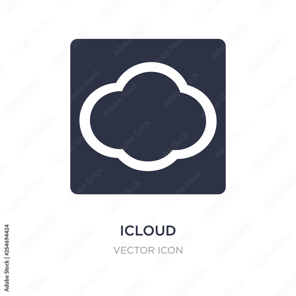 icloud icon on white background. Simple element illustration from UI concept. Stock Vector ...
