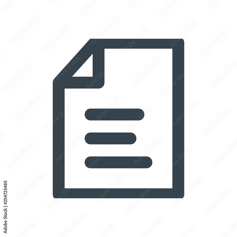 Paper file icon. Document sign Stock Vector | Adobe Stock