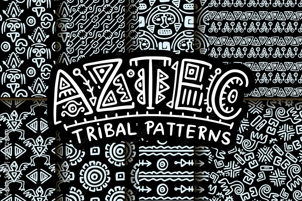 Seamless aztec vector pattern. Stock Vector | Adobe Stock