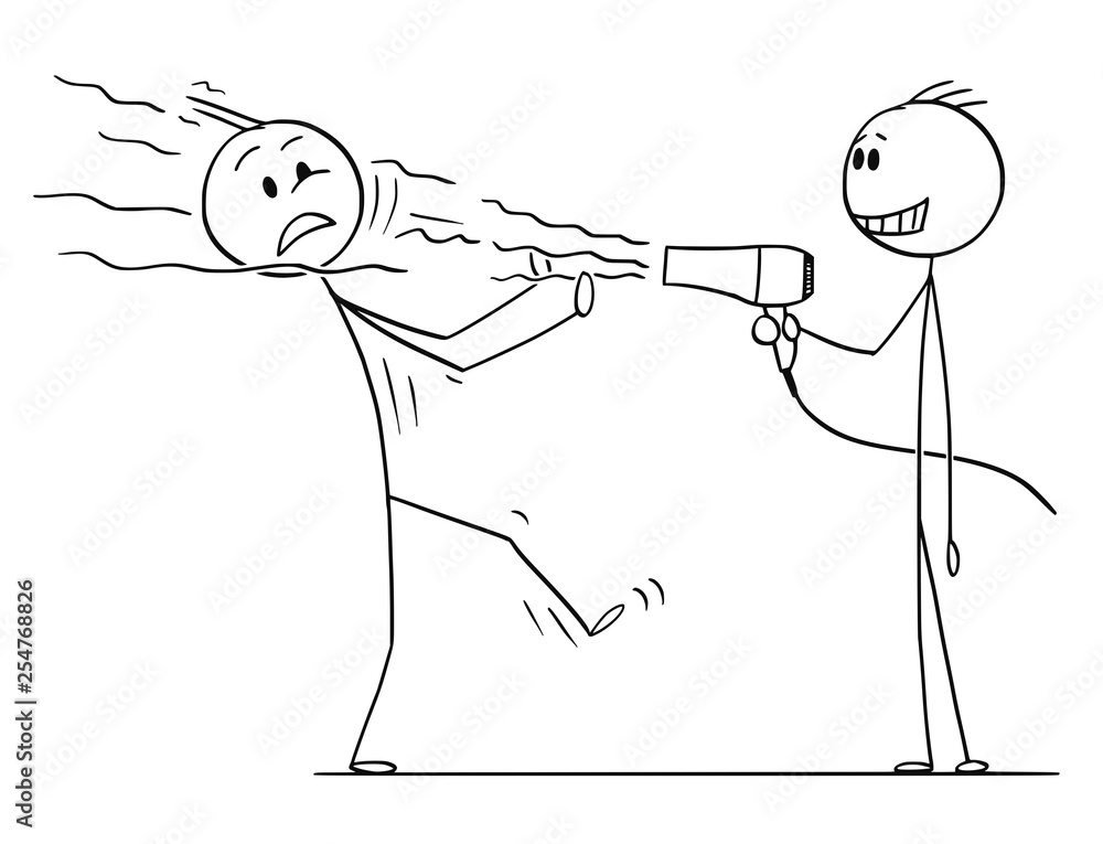 Cartoon stick figure drawing conceptual illustration of spiteful ...