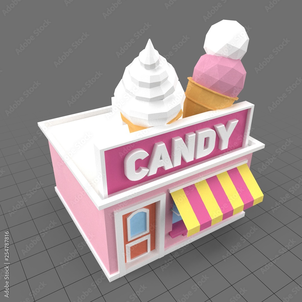 Stylized candy store Stock 3D asset | Adobe Stock