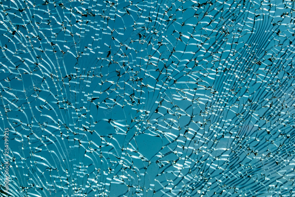 The broken glass is a look of lines and pieces of beautiful glass ...