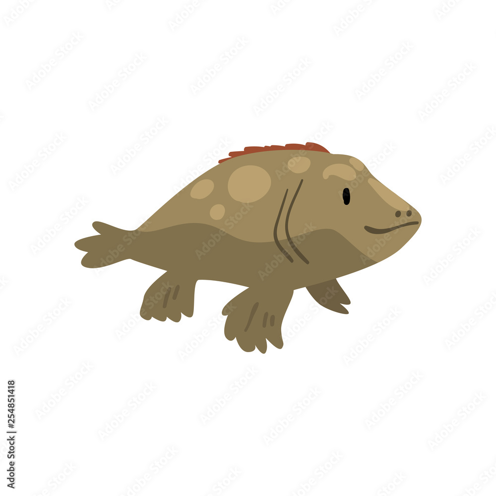 Vetor de Prehistoric Fish, Biology Evolution Stage Vector Illustration ...