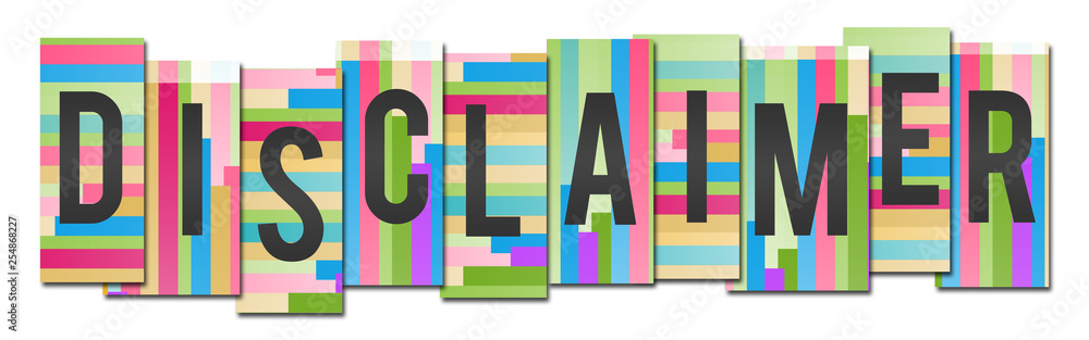 Disclaimer Colorful Lines Stripes Stock Illustration | Adobe Stock