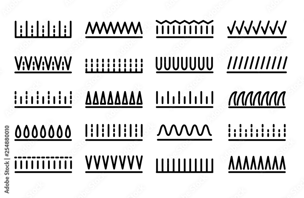 Grass icon vector set. Lawn meadow line symbols. Natural park & garden ...
