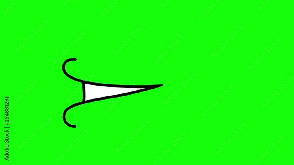 Cartoon speaking mouth on greenbox. Isolated, good for lip-sync for ...